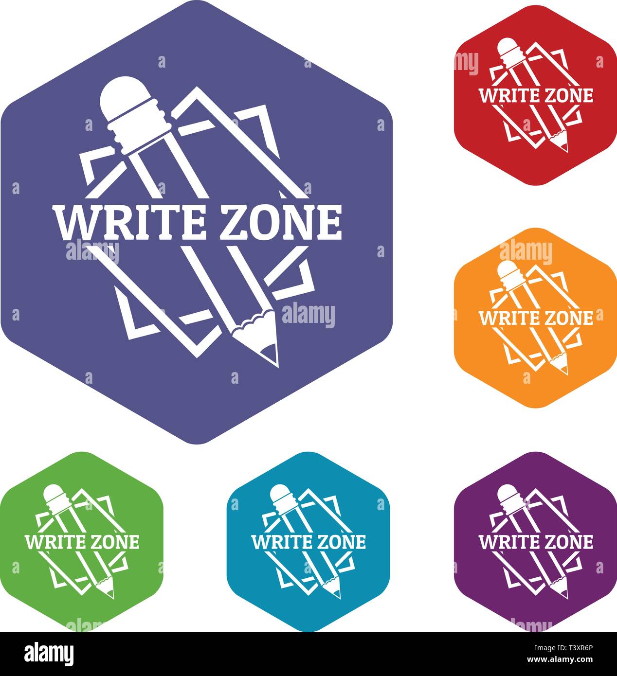 Write zone icons vector hexahedron Stock Vector Image & Art - Alamy