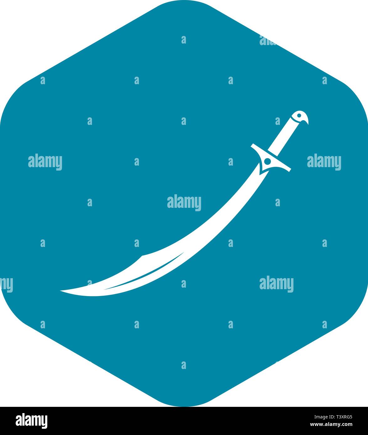 Scimitar sword icon, simple style Stock Vector Image & Art - Alamy