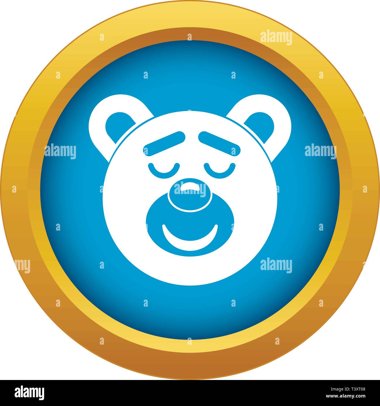 Sleeping teddy bear icon blue vector isolated Stock Vector Image & Art ...
