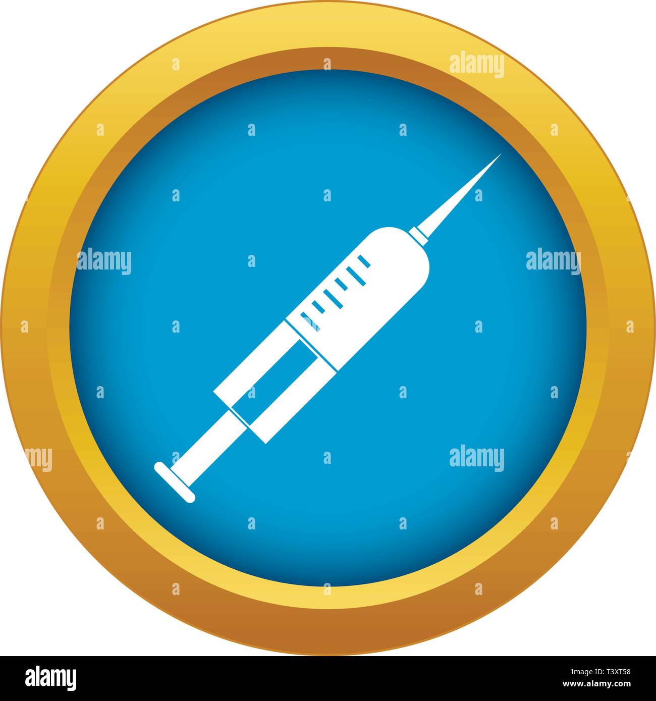 Syringe with needle icon blue vector isolated Stock Vector Image & Art ...