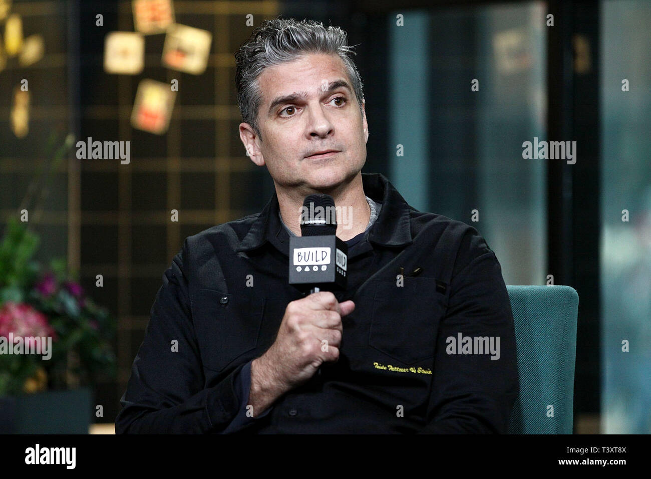 New York, USA. 11 Apr, 2019. David Levien at BUILD Series, discussing ...