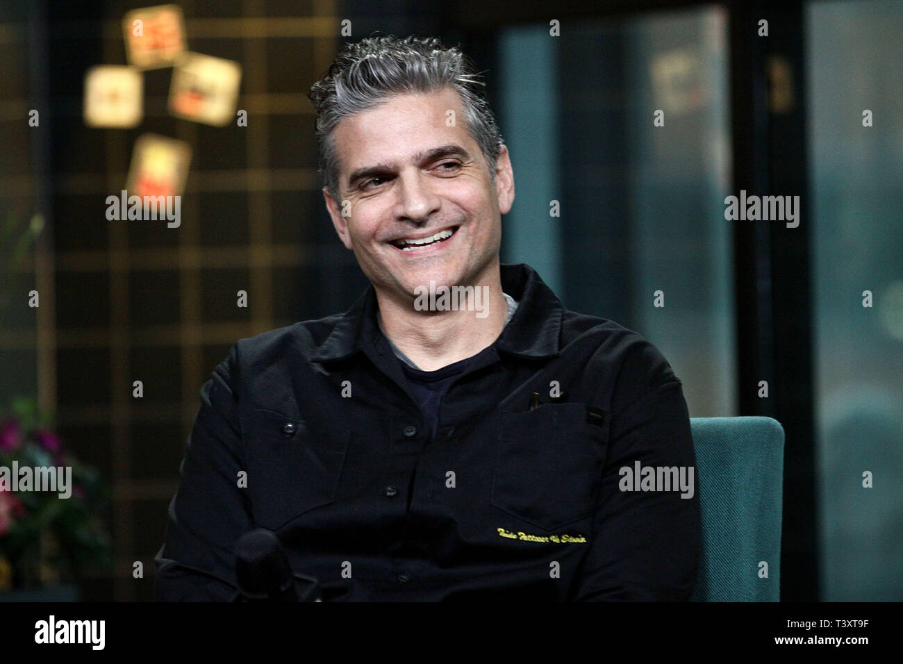 New York, USA. 11 Apr, 2019. David Levien at BUILD Series, discussing ...