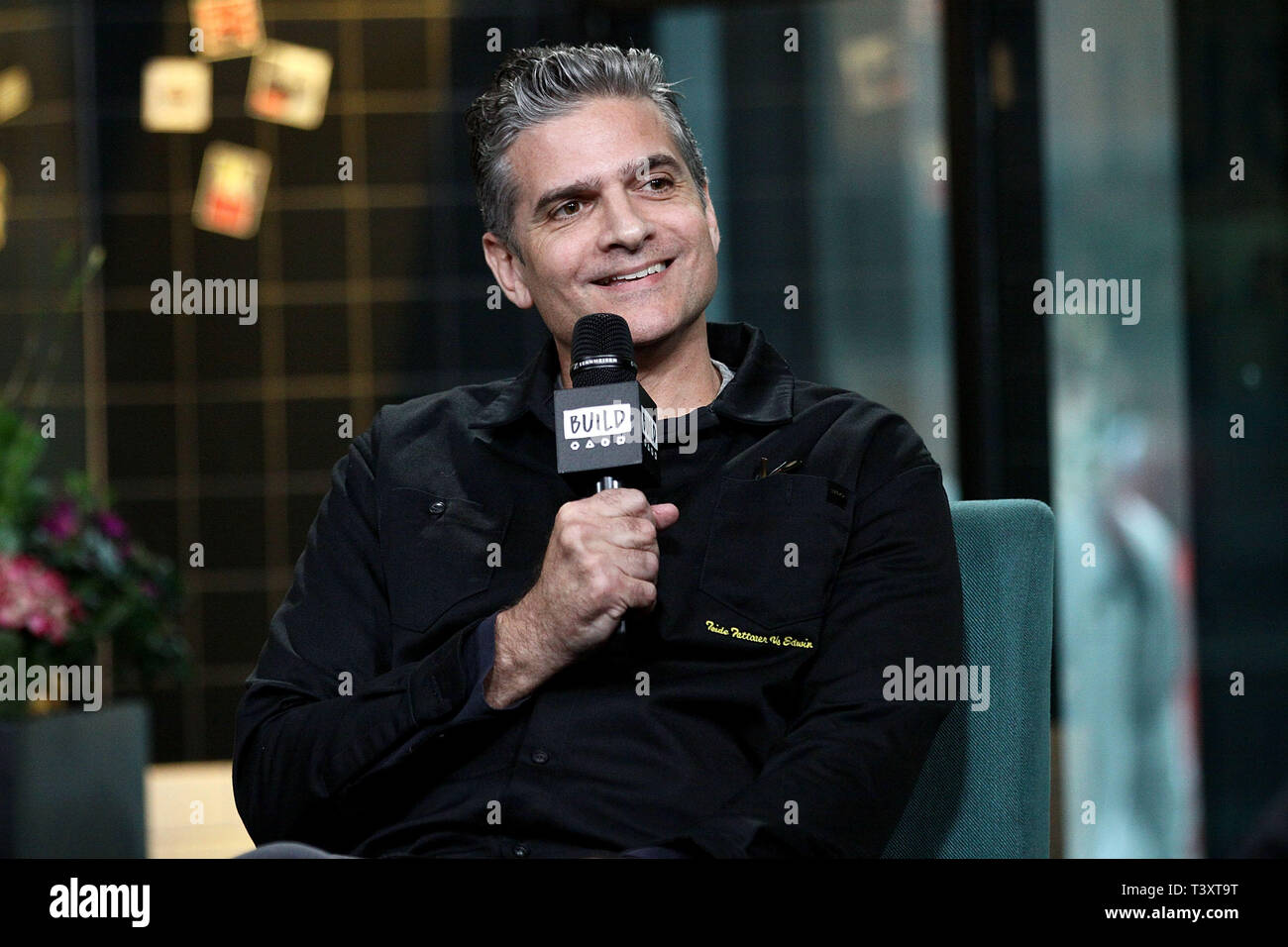 New York, USA. 11 Apr, 2019. David Levien at BUILD Series, discussing ...