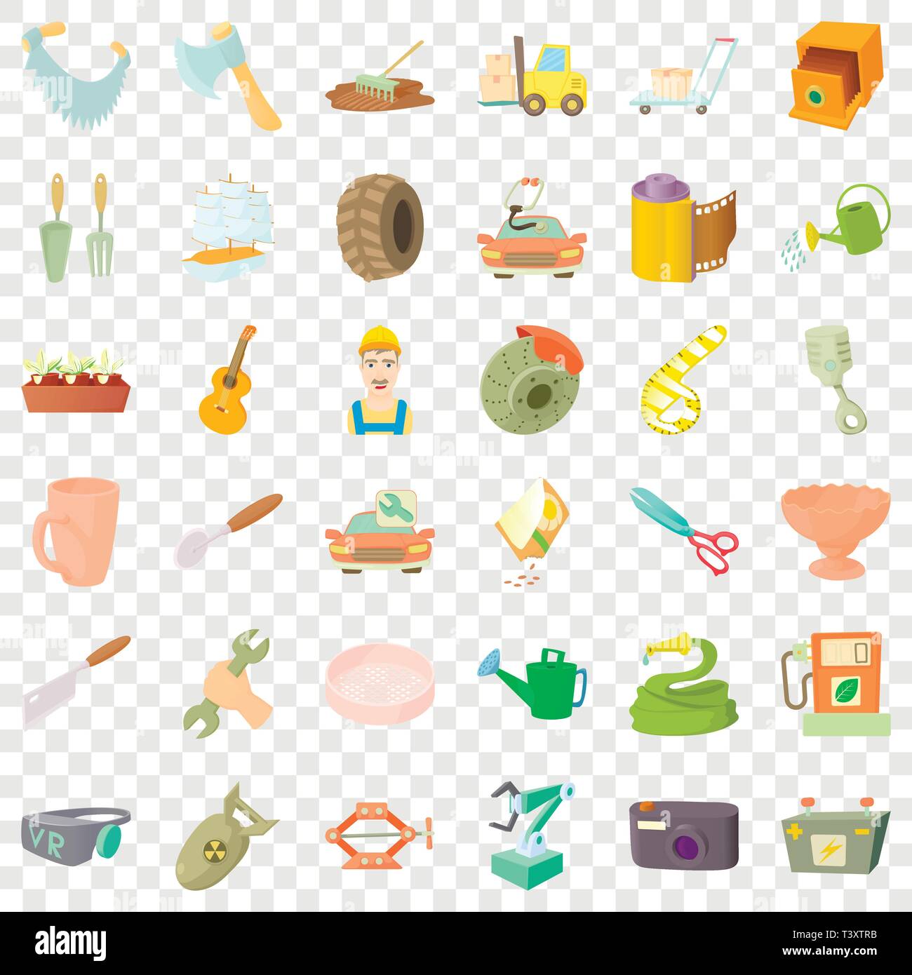 Craft icons set, cartoon style Stock Vector Image & Art - Alamy