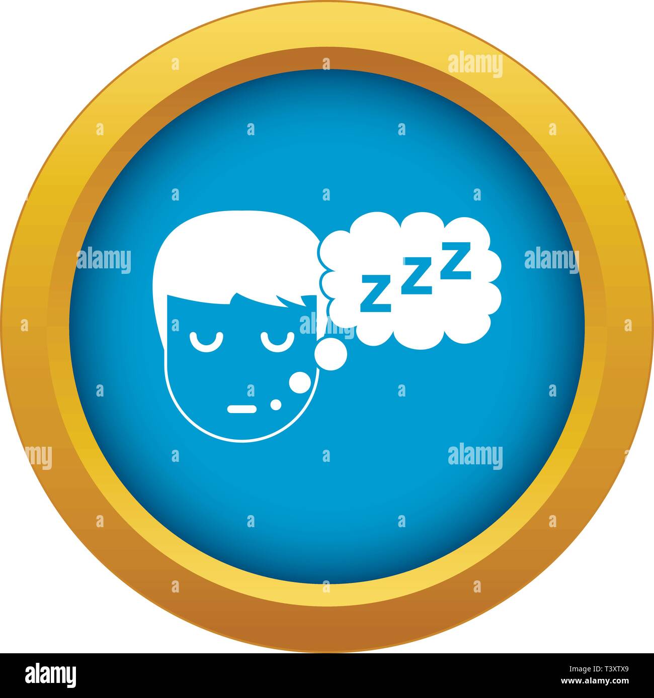 Boy head with speech bubble icon blue vector isolated Stock Vector ...