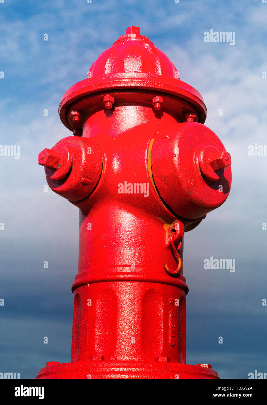 Close up of red fire hydrant Stock Photo - Alamy