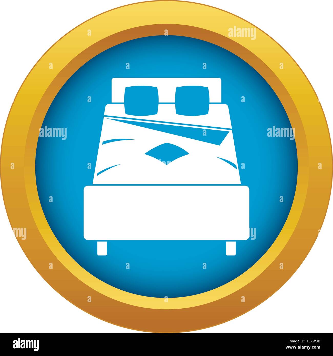 Bed icon blue vector isolated Stock Vector Image & Art - Alamy