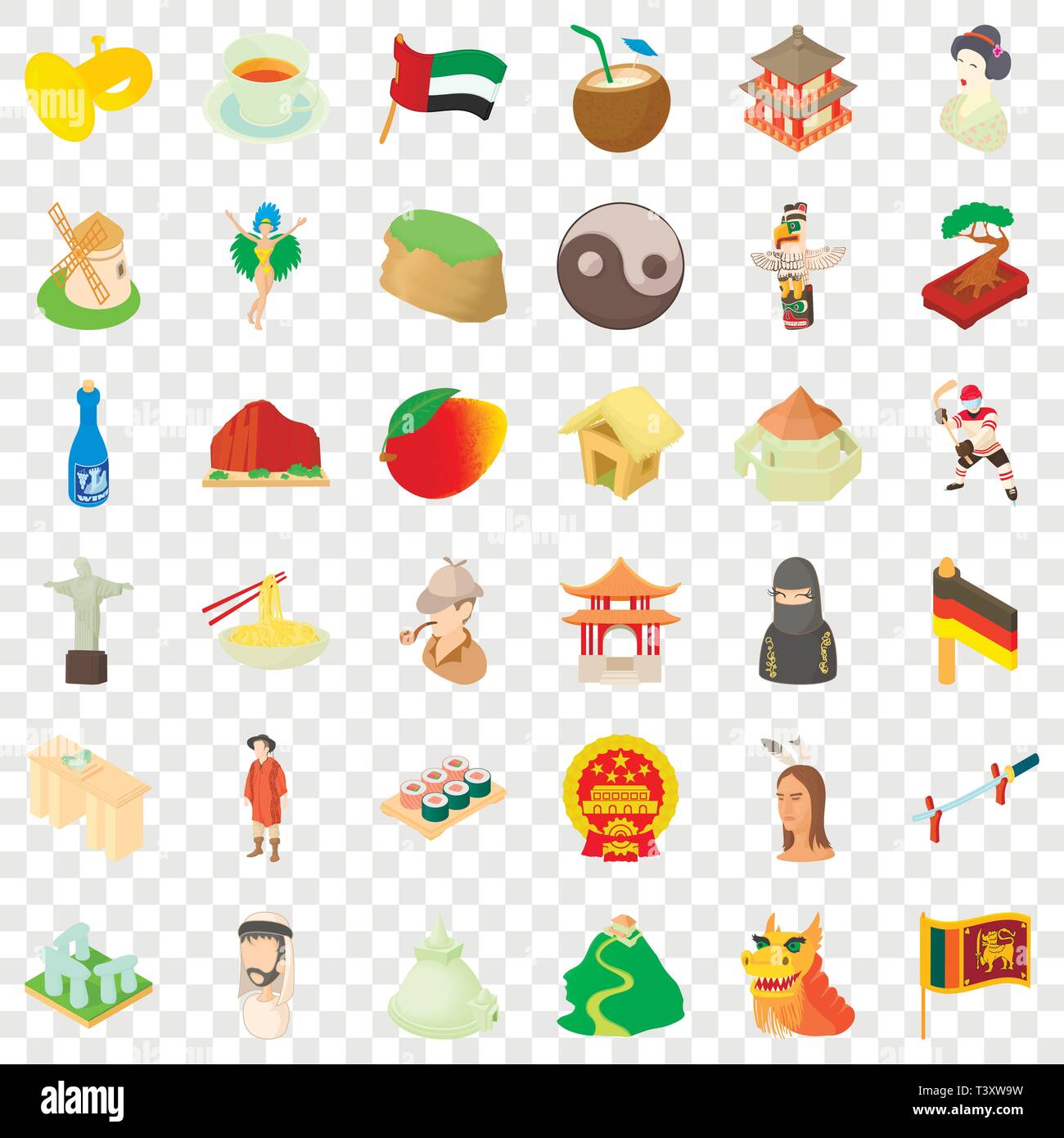 Culture icons set, cartoon style Stock Vector Image & Art - Alamy