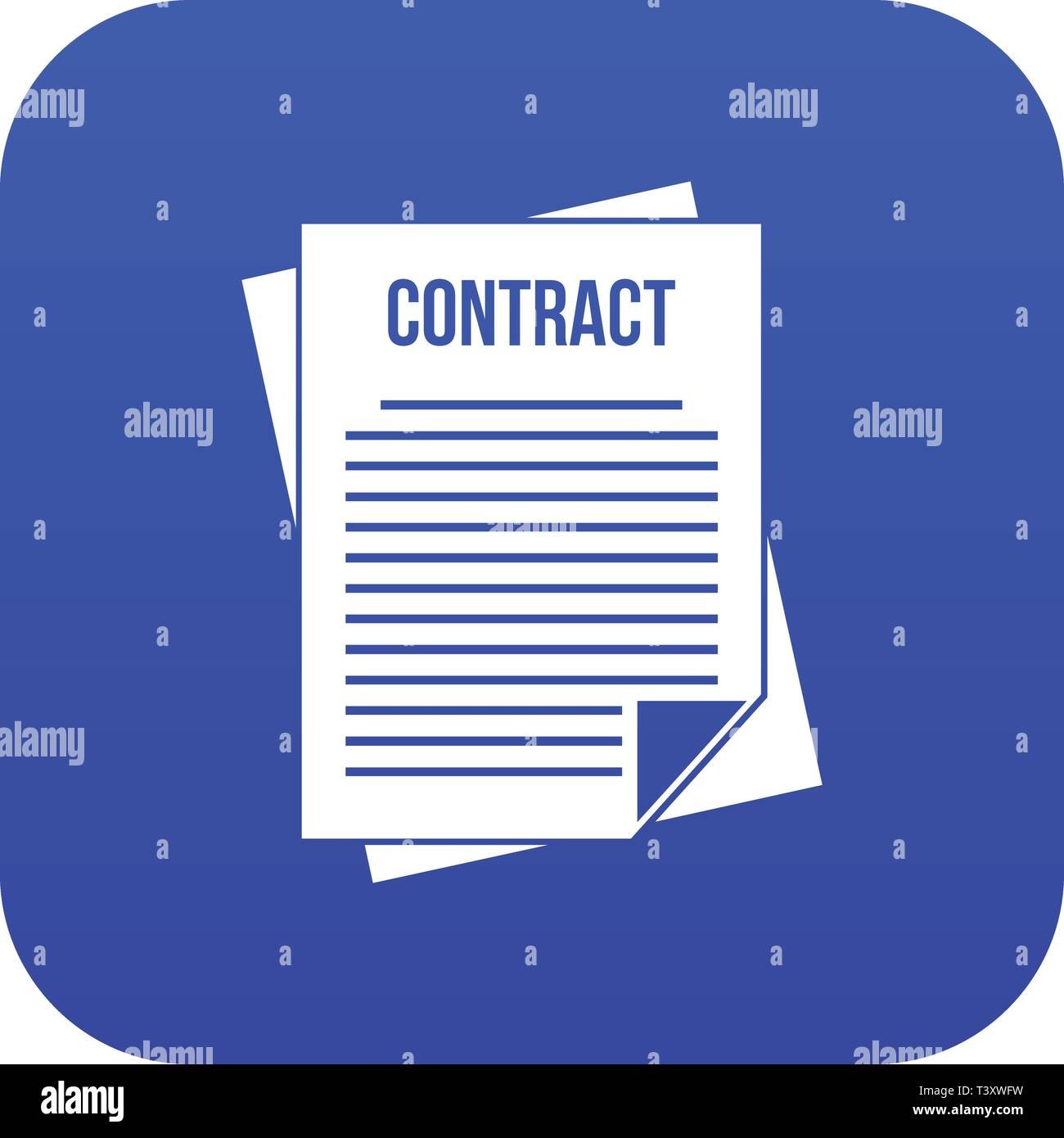 Contract icon digital blue Stock Vector Image & Art - Alamy