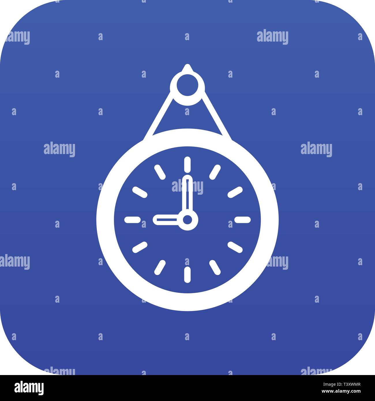 Clock icon digital blue Stock Vector Image & Art - Alamy