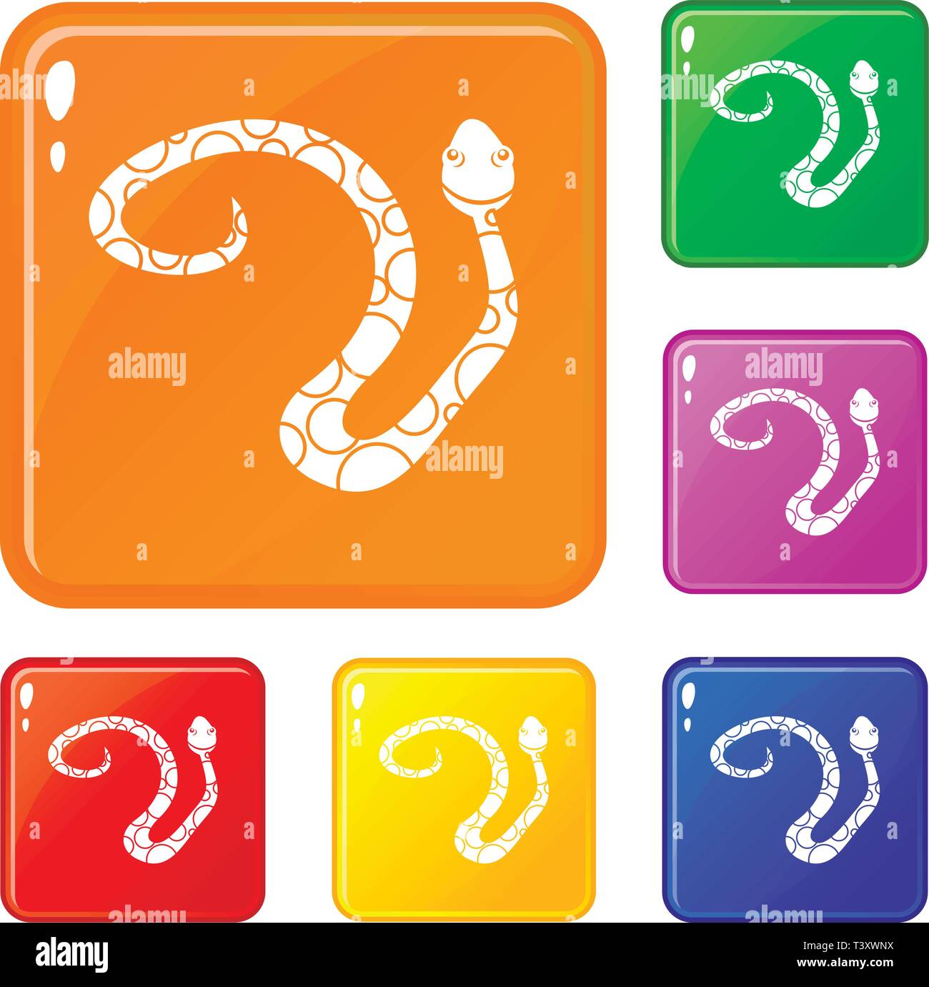 Black snake slithering Stock Vector Images - Alamy