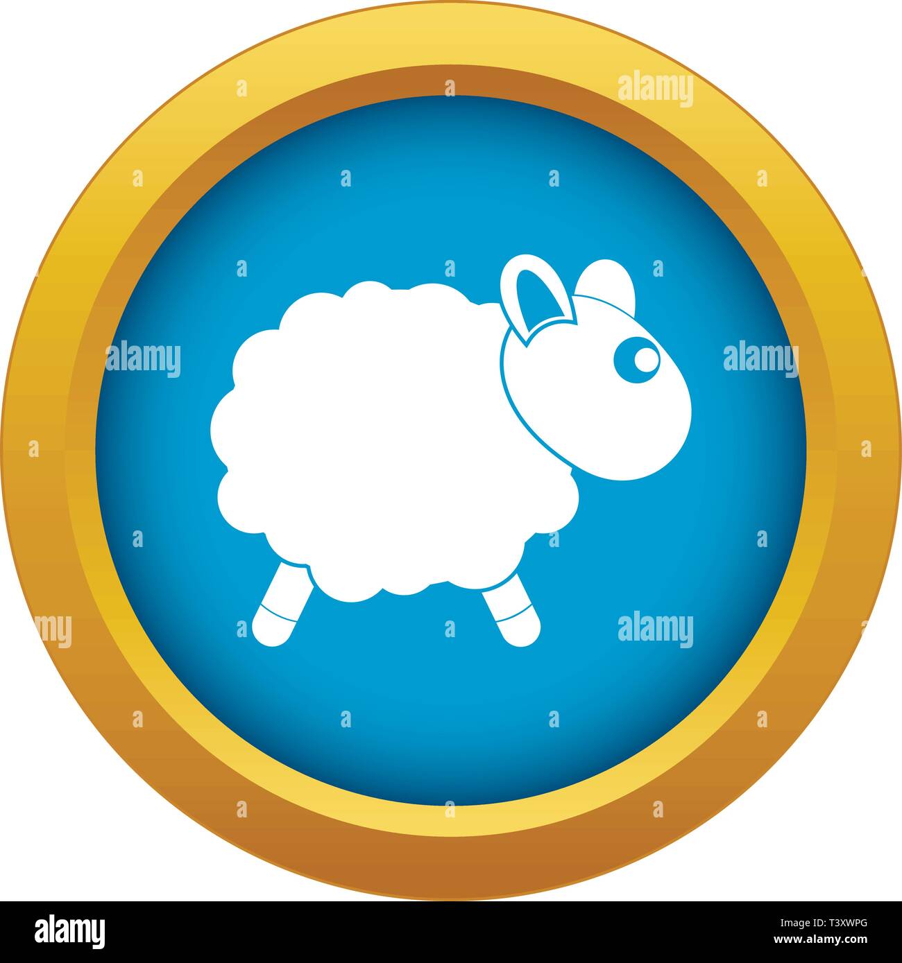 Sheep icon blue vector isolated Stock Vector Image & Art - Alamy