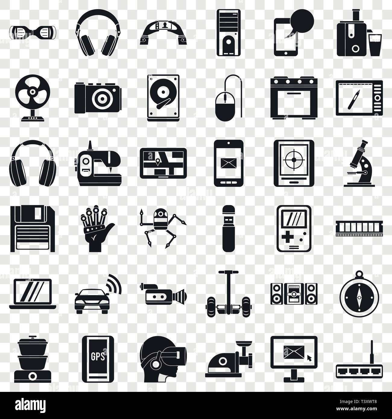 Device icons set, simple style Stock Vector Image & Art - Alamy