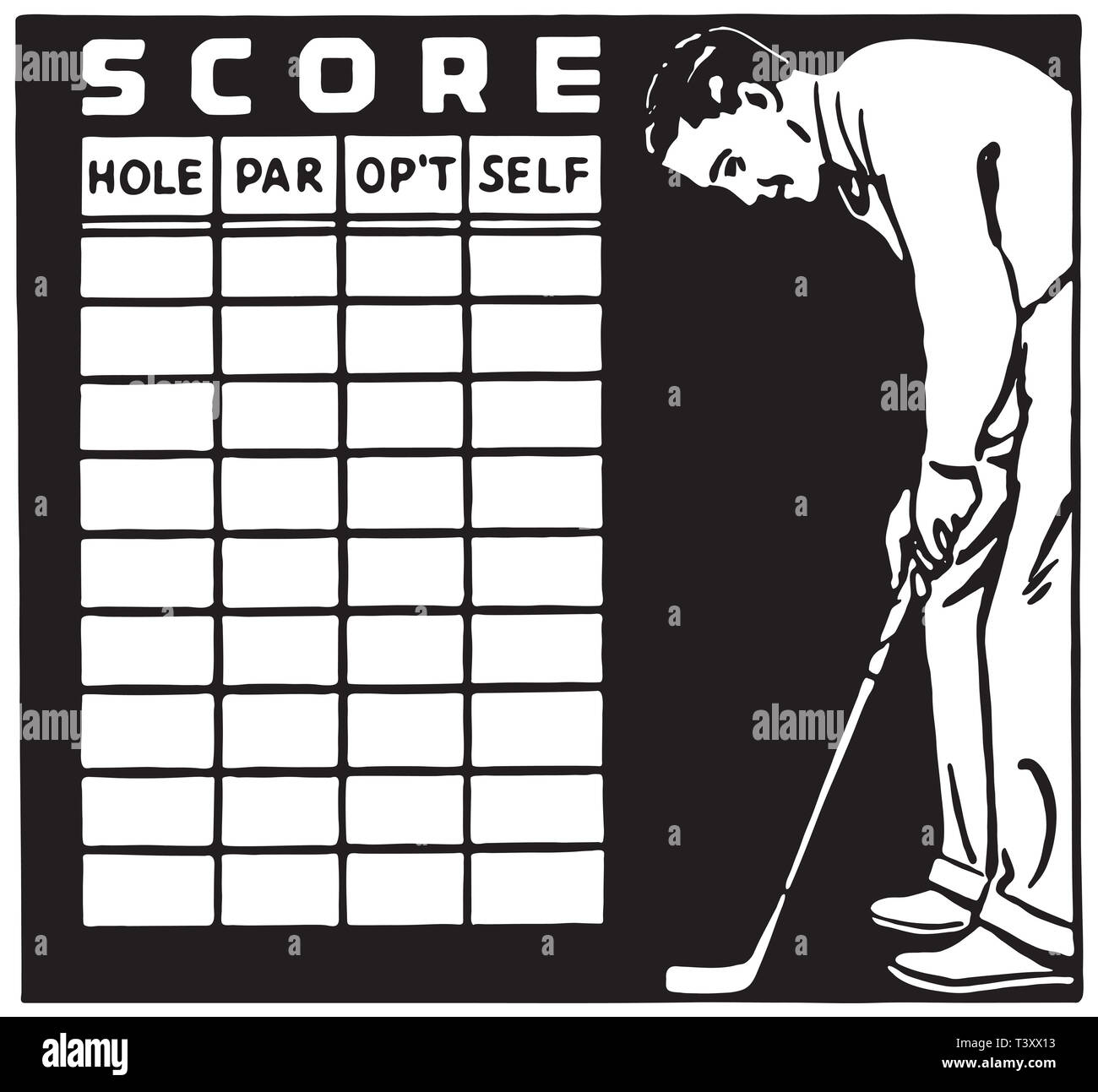 Golf Score Card Stock Photo - Alamy