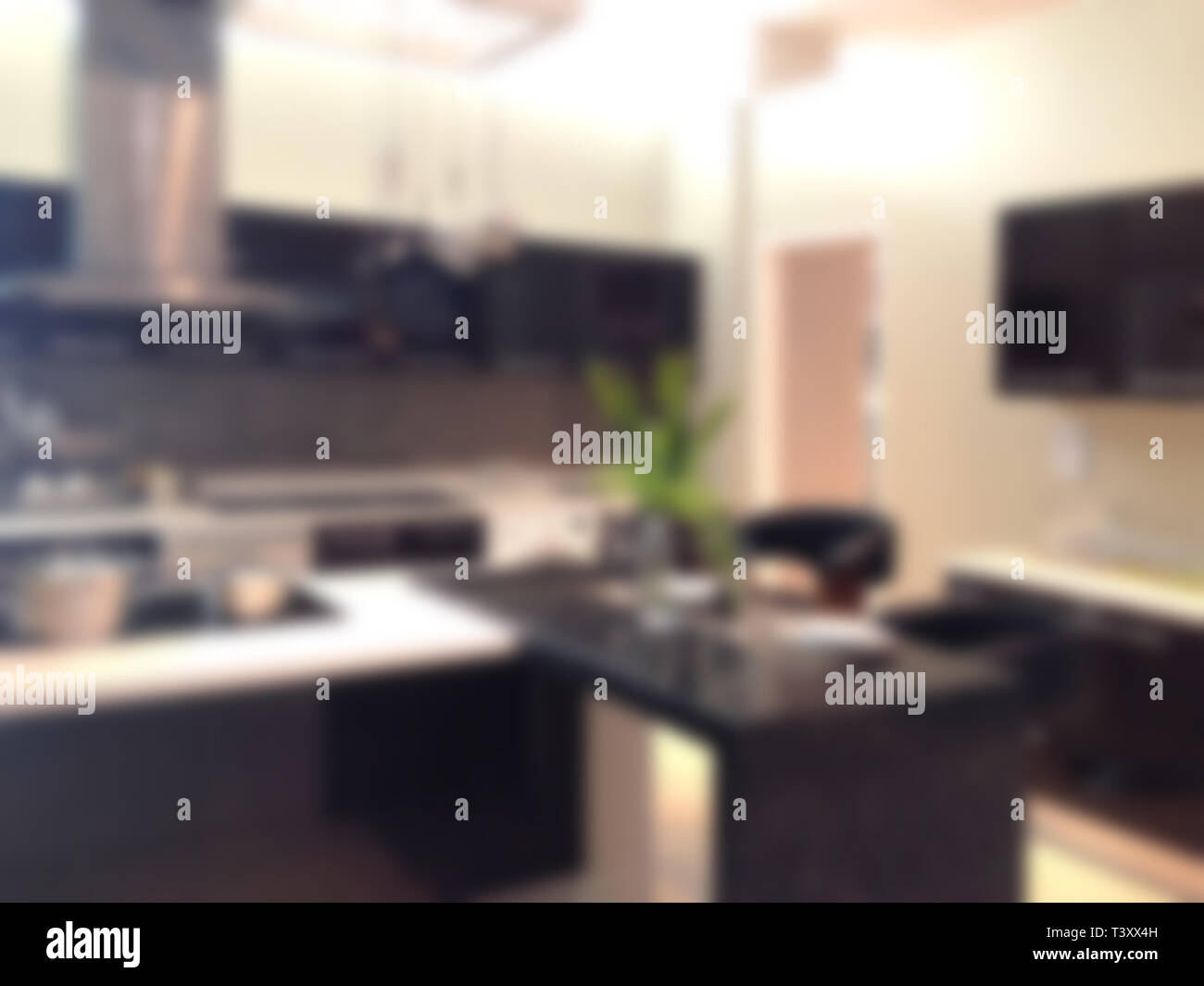 Luxury kitchen blur hi-res stock photography and images - Alamy