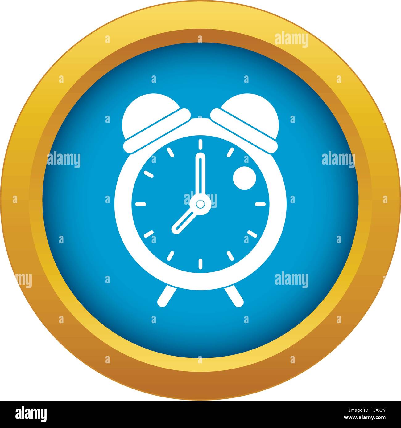 Alarm clock retro classic design icon blue vector isolated Stock Vector ...