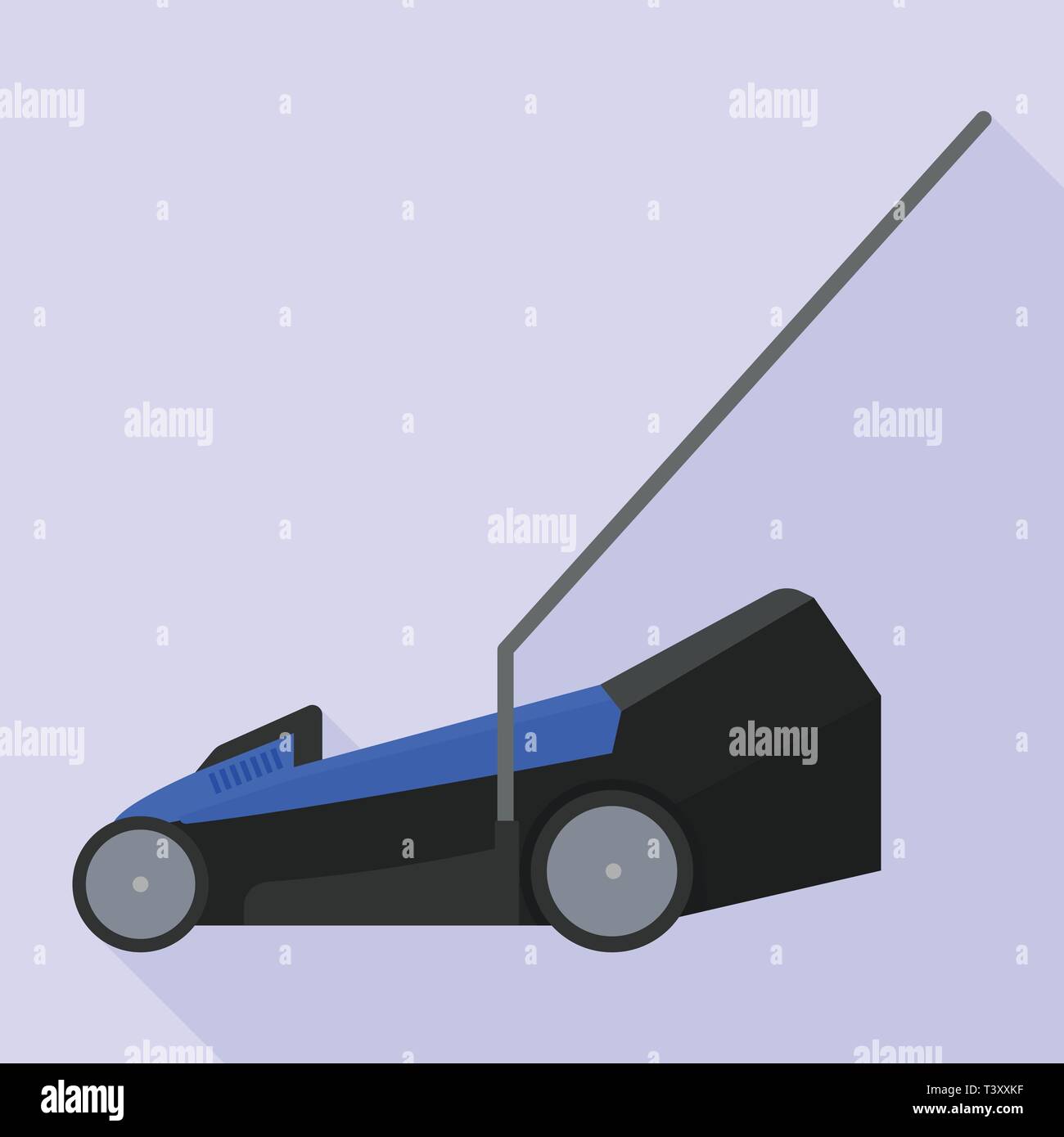 Electric lawn mower icon, flat style Stock Vector Image & Art - Alamy