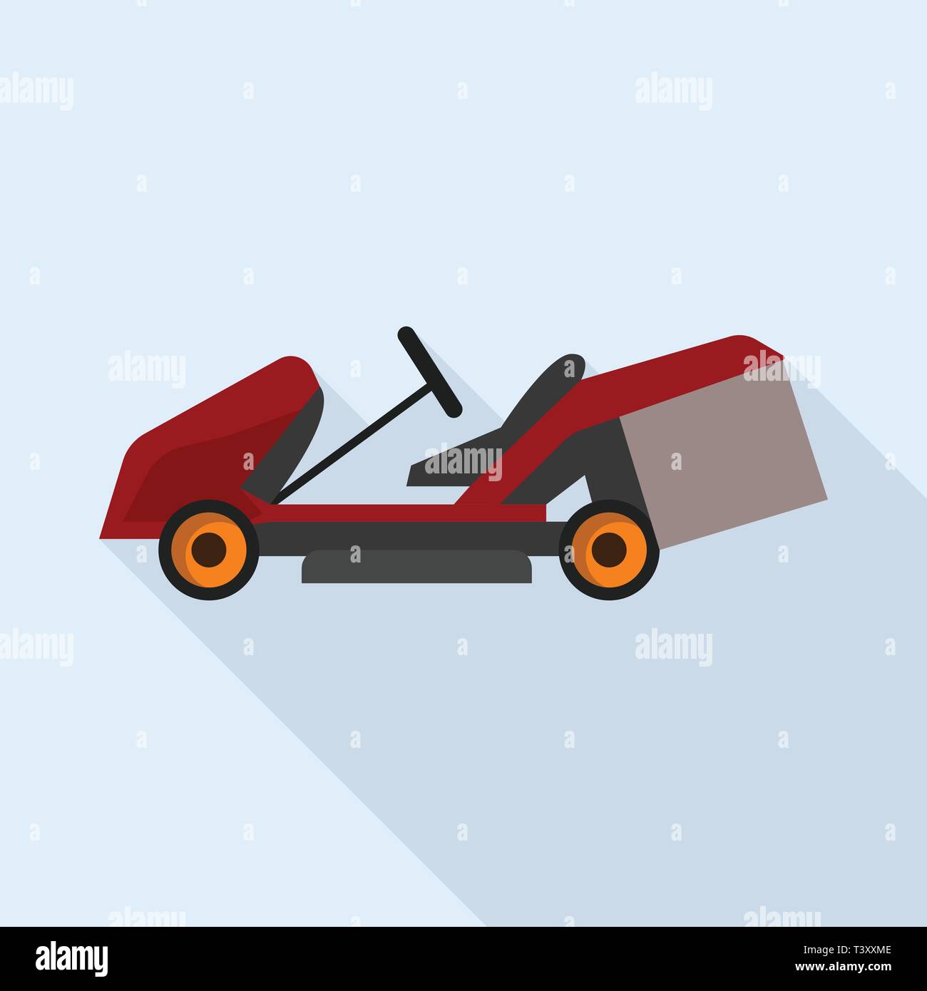 Lawnmower mowing grass tractor Stock Vector Images - Alamy