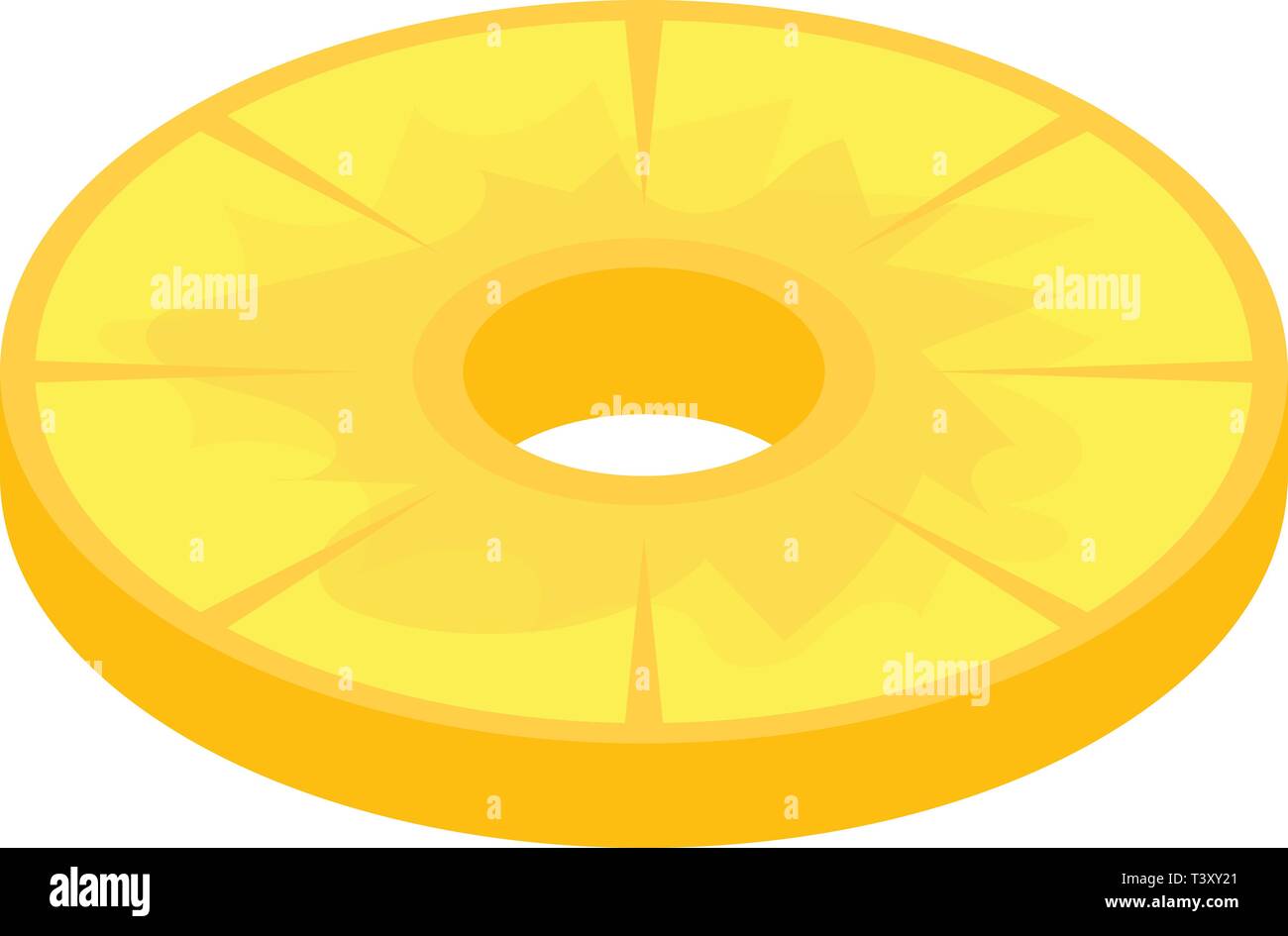 Cutted pineapple piece icon, isometric style Stock Vector Image & Art ...