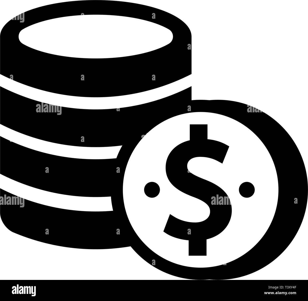 Coins Icon Vector Stock Vector Image & Art - Alamy