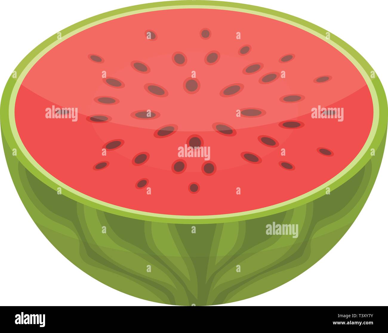 Half watermelon fruit shadow vector hi-res stock photography and images ...
