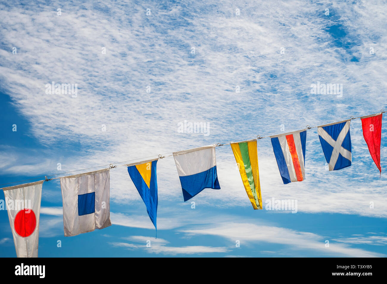 Transit flags hanging flag hi-res stock photography and images - Alamy