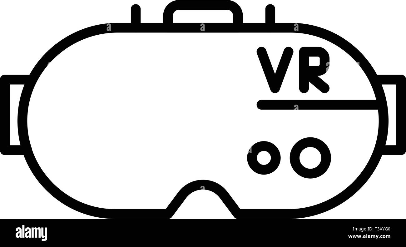 Vr helmet icon, outline style Stock Vector Image & Art - Alamy