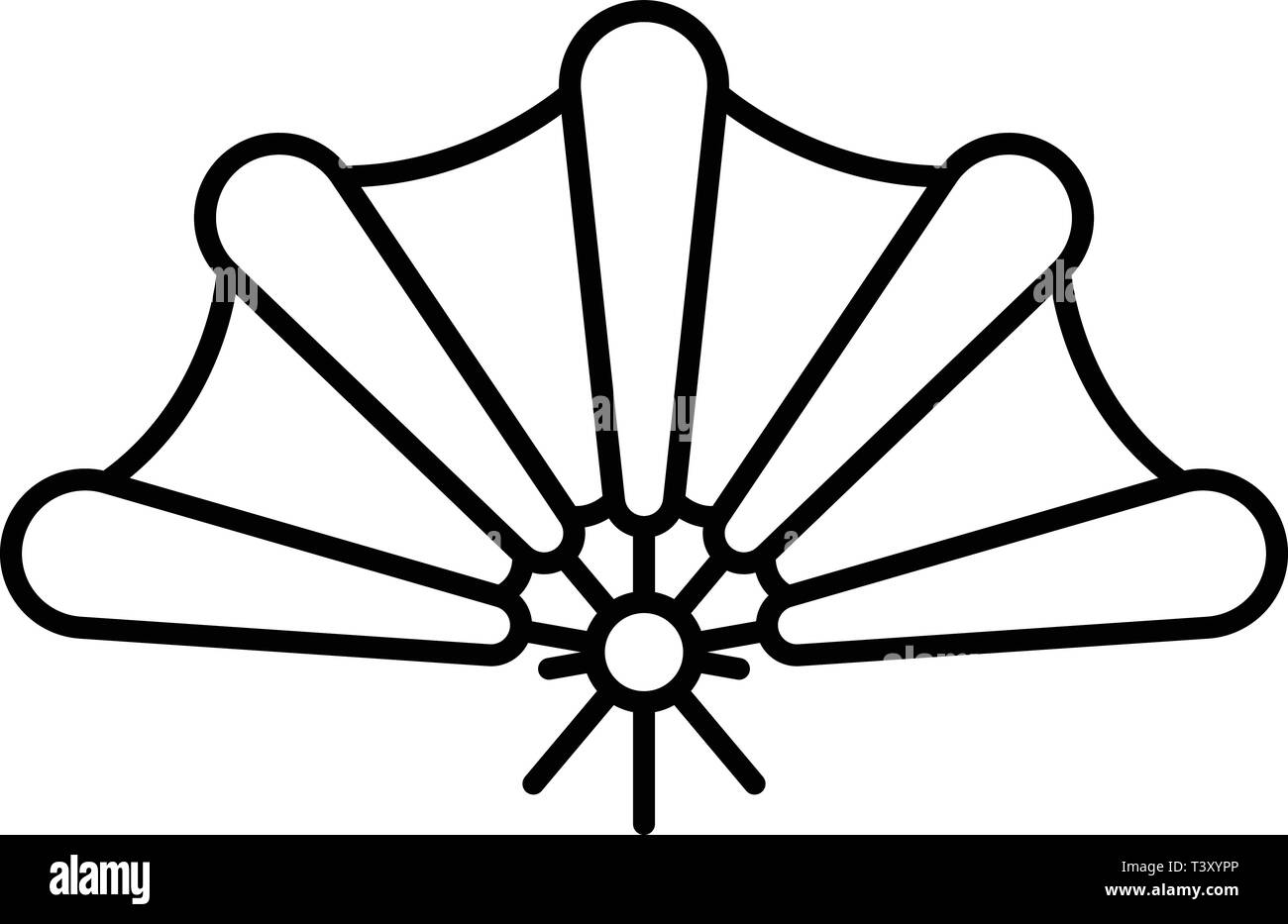 Culture hand fan icon, outline style Stock Vector Image & Art - Alamy