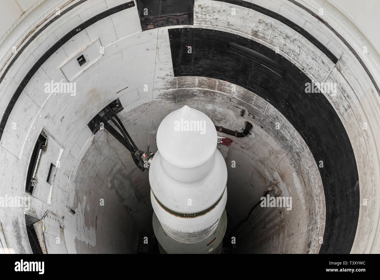 Overhead view of Minuteman missile in launch tube Stock Photo - Alamy