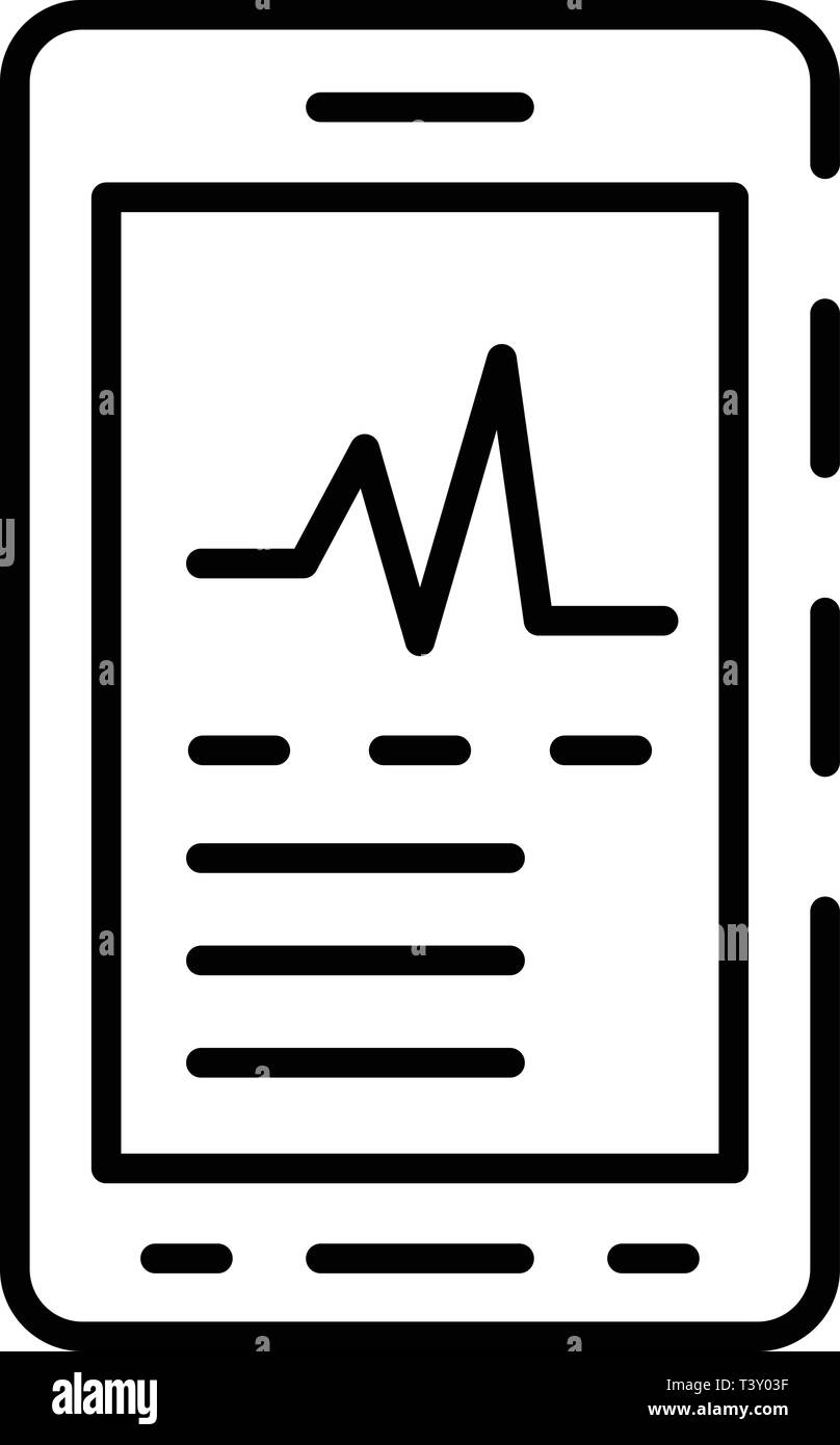 Heart rate apps icon, outline style Stock Vector Image & Art - Alamy