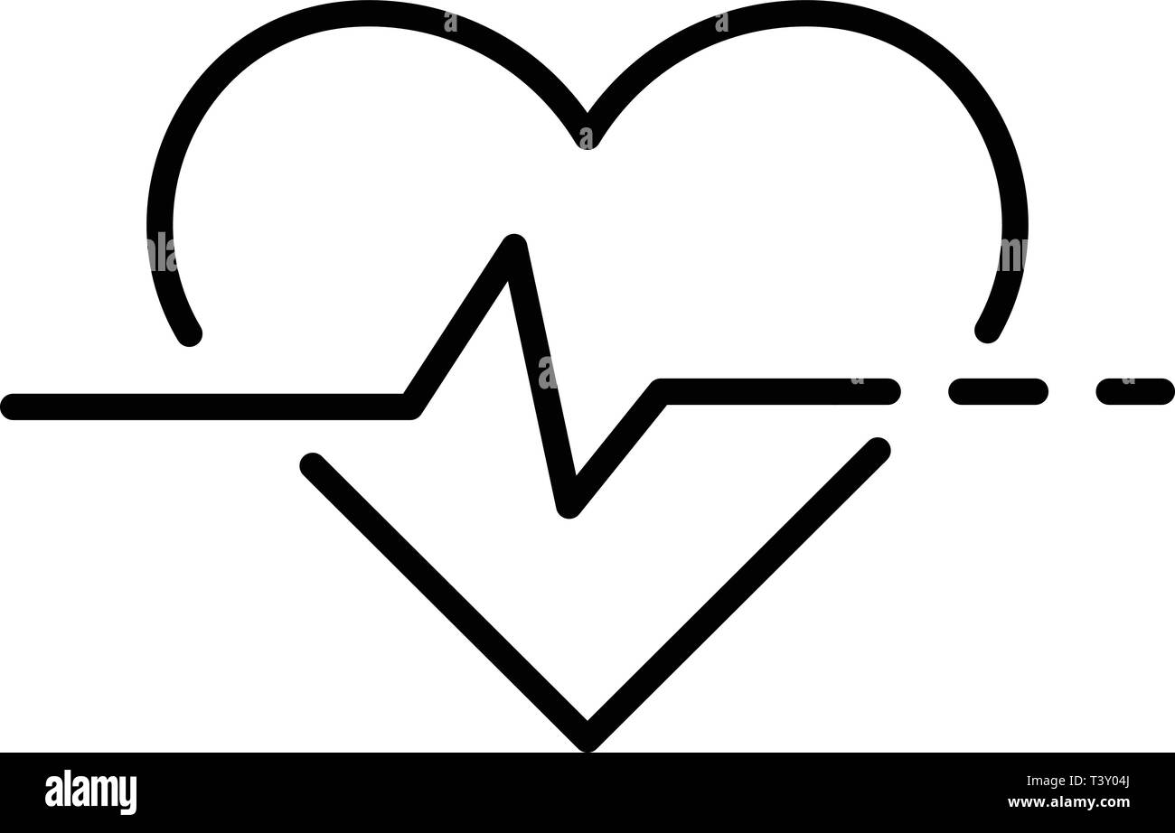Heart rate icon, outline style Stock Vector Image & Art - Alamy