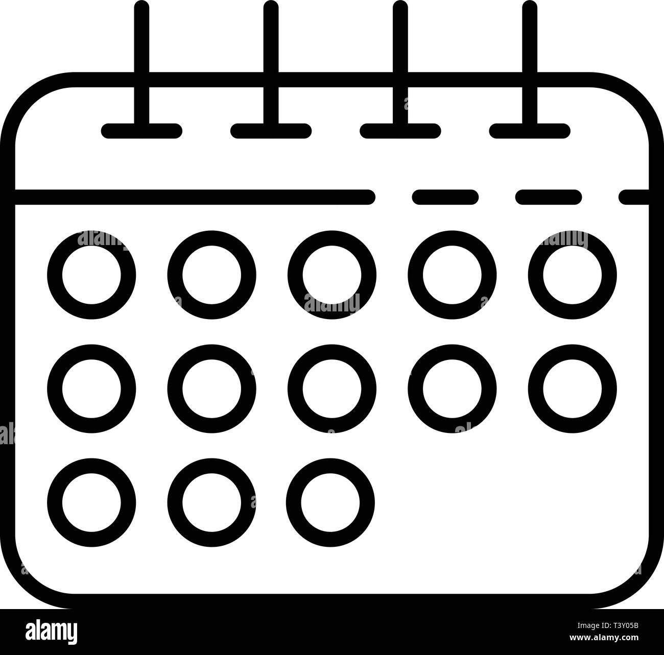 Calendar icon, outline style Stock Vector Image & Art - Alamy