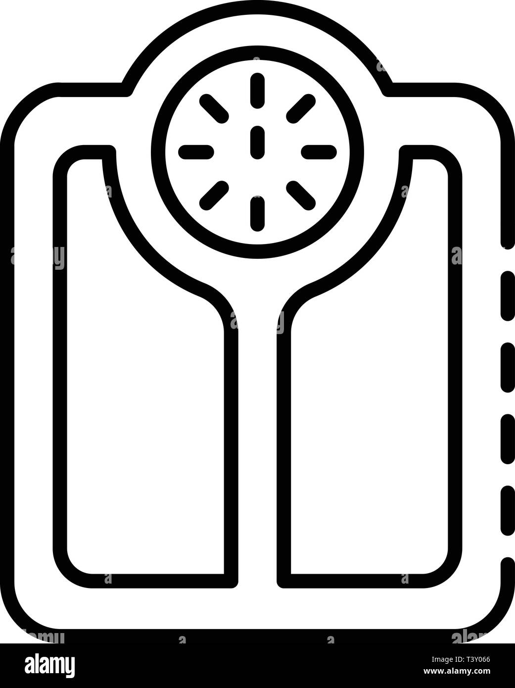 Vector logo overweight scales Black and White Stock Photos & Images - Alamy