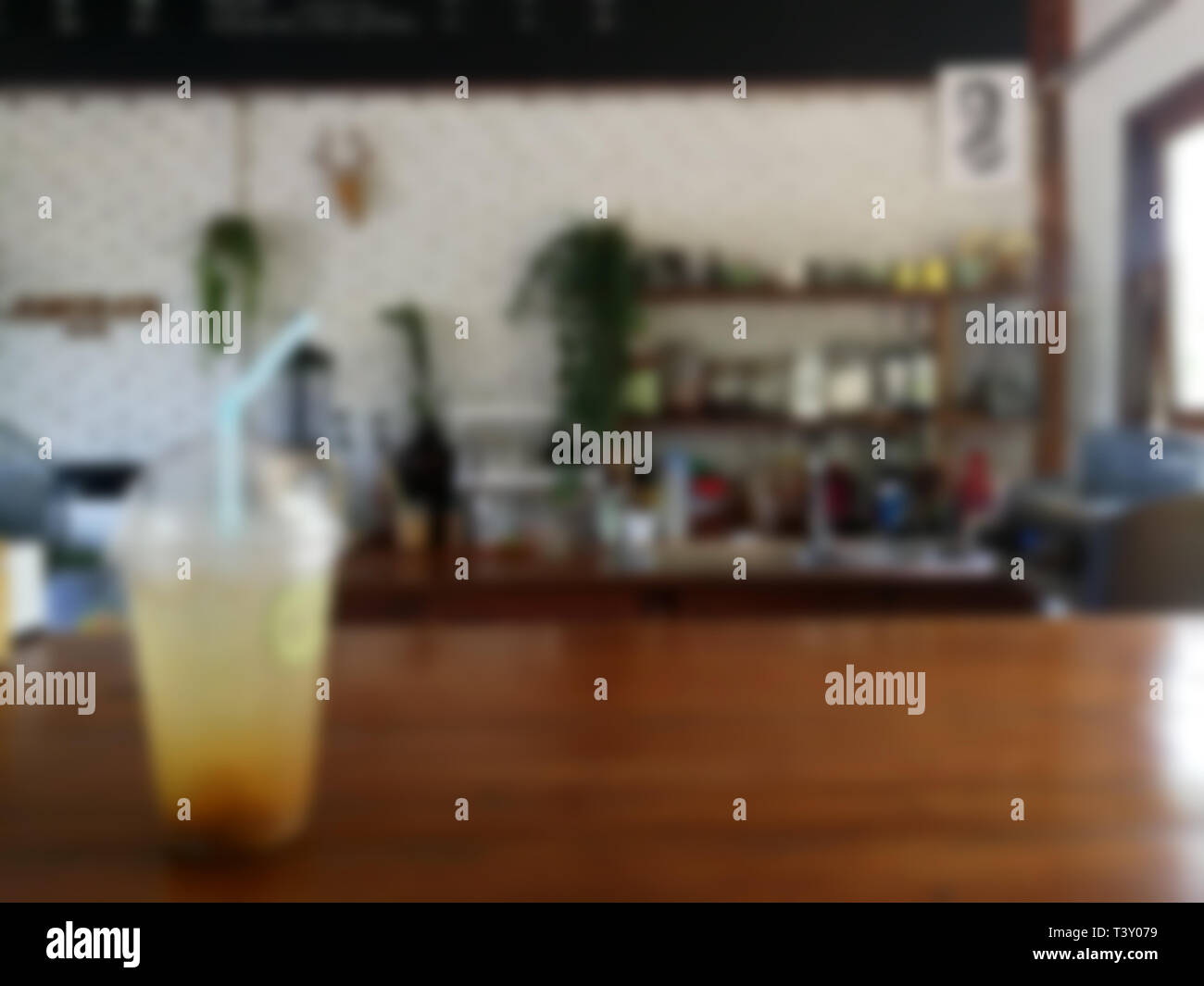 Blur coffee shop - cafe blurred with bokeh background, vintage style ...