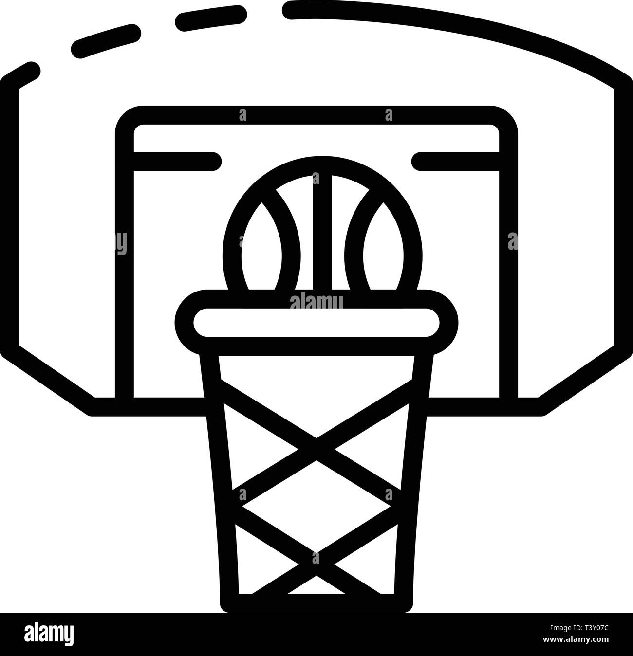 Play ball in basket icon, outline style Stock Vector Image & Art - Alamy