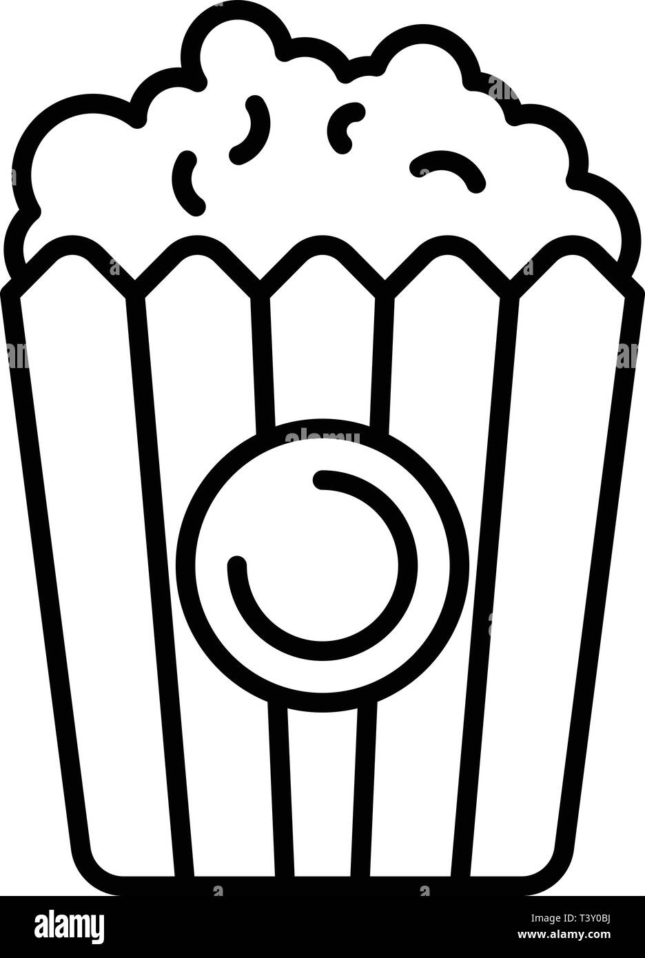 Popcorn basket icon, outline style Stock Vector Image & Art - Alamy