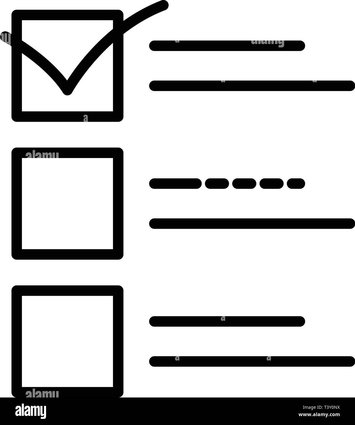 Vote check mark icon, outline style Stock Vector Image & Art - Alamy