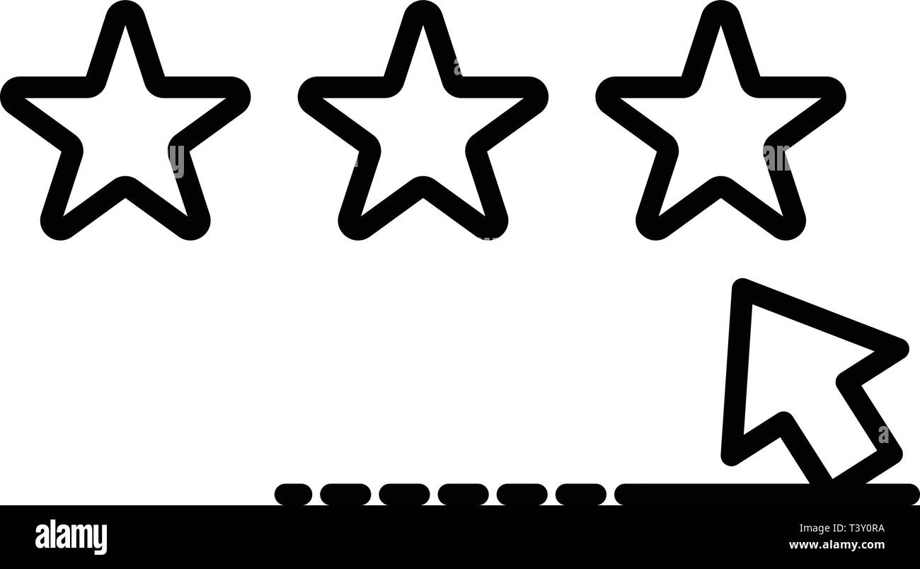 Click star vote icon, outline style Stock Vector Image & Art - Alamy