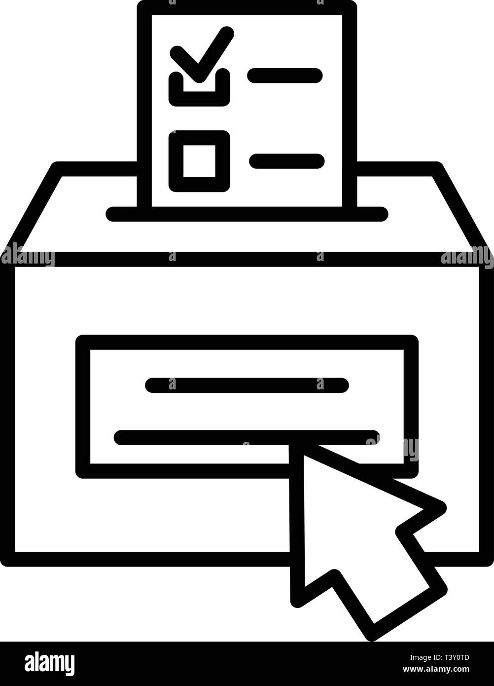 Online ballot box icon, outline style Stock Vector Image & Art - Alamy