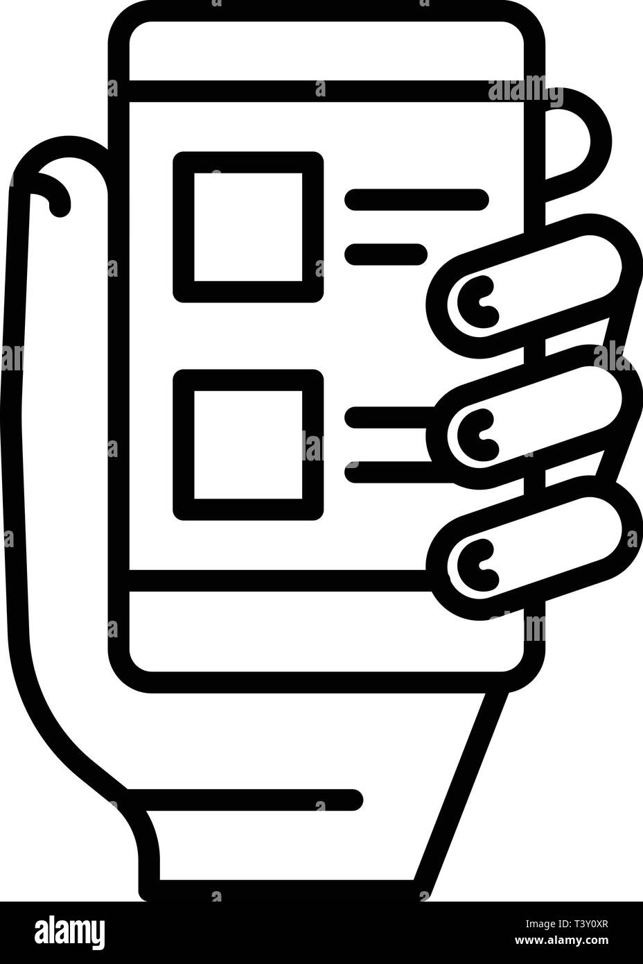 Take smartphone vote icon, outline style Stock Vector Image & Art - Alamy