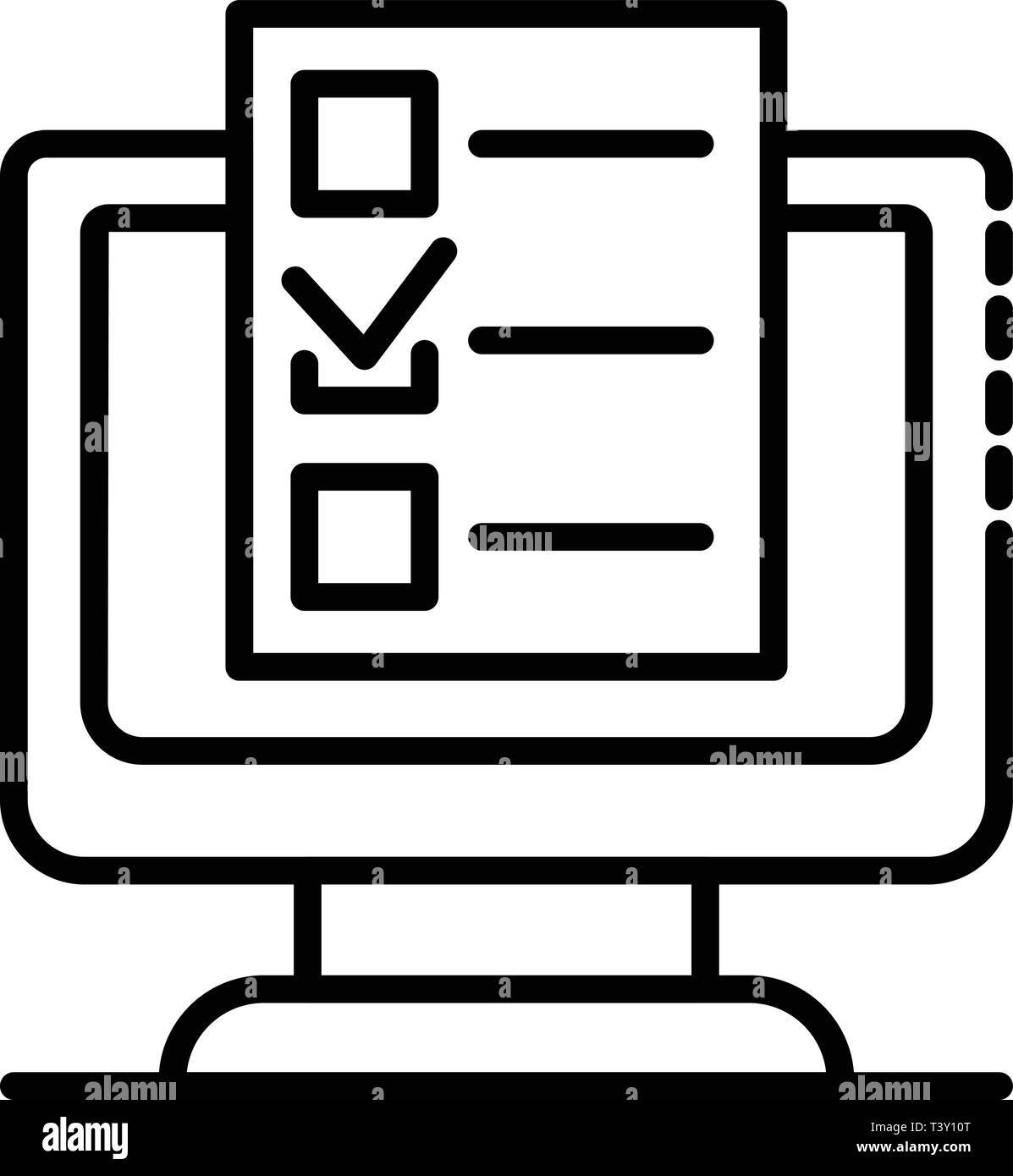 Digital document checklist online Black and White Stock Photos & Images ...