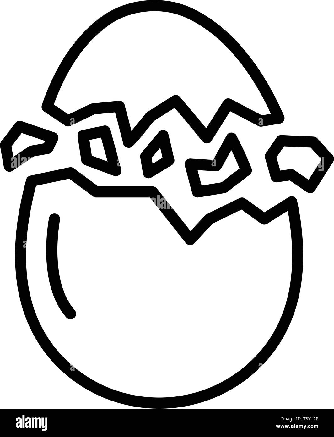 Eggshell crack icon, outline style Stock Vector Image & Art - Alamy