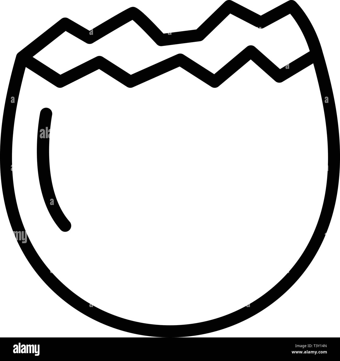 Half crack egg icon, outline style Stock Vector Image & Art - Alamy