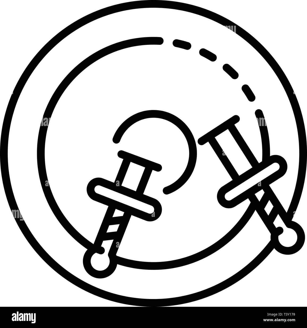 Wizard round shield icon, outline style Stock Vector Image & Art - Alamy