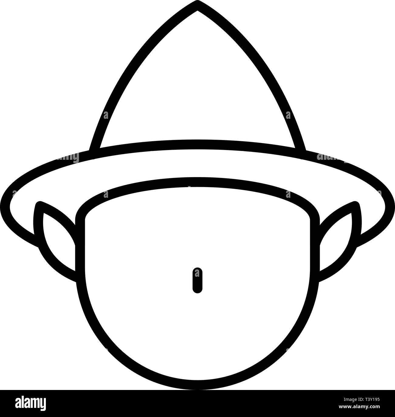 Head of magic elf icon, outline style Stock Vector Image & Art - Alamy