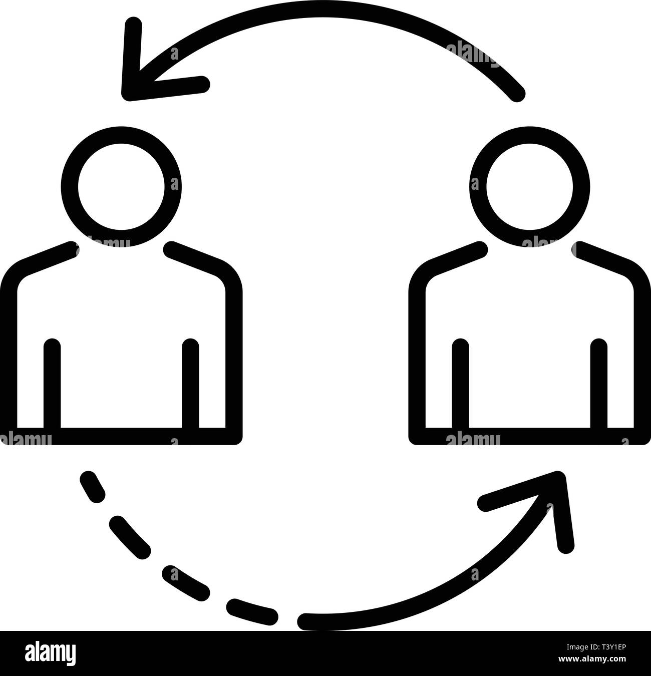 Change personal recruitment icon, outline style Stock Vector Image ...