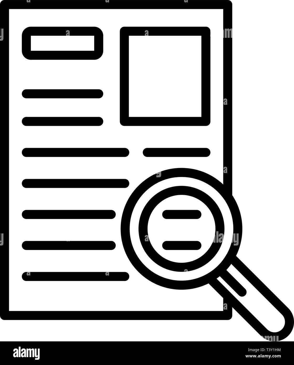 Analize recruitment paper icon, outline style Stock Vector Image & Art ...