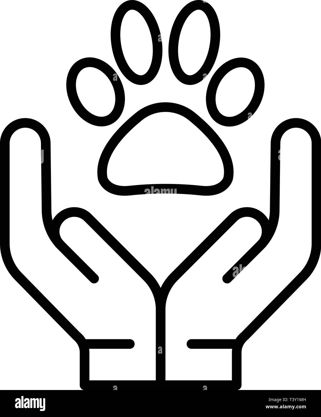 Keep care pet icon, outline style Stock Vector Image & Art - Alamy