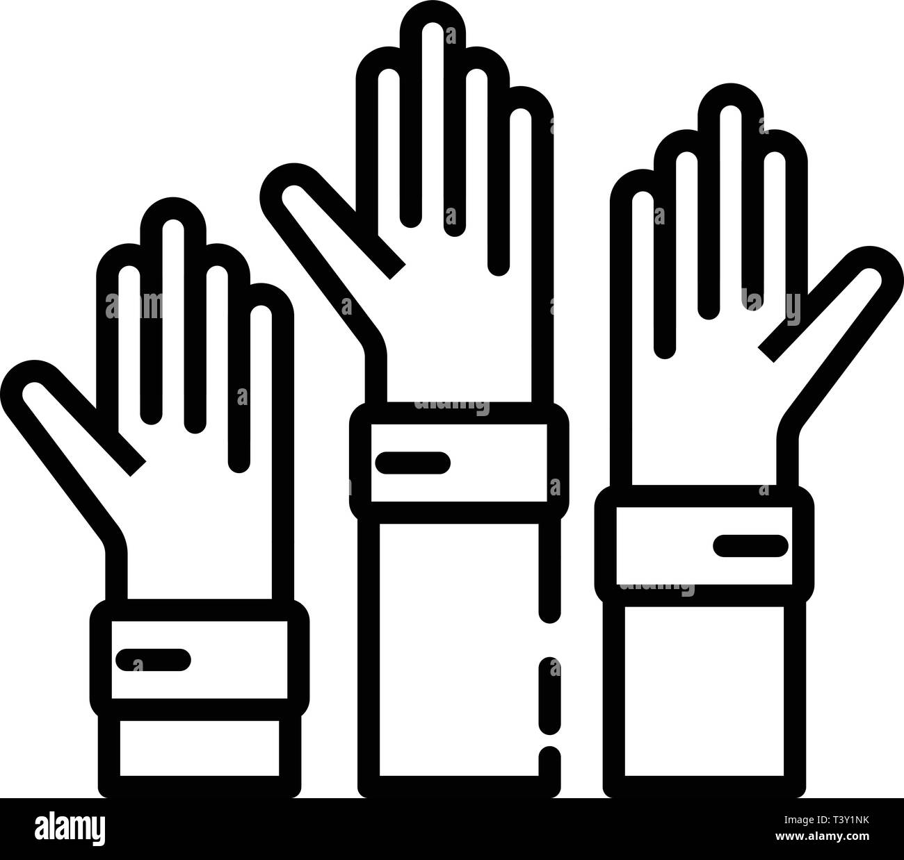 Help hands icon, outline style Stock Vector Image & Art - Alamy