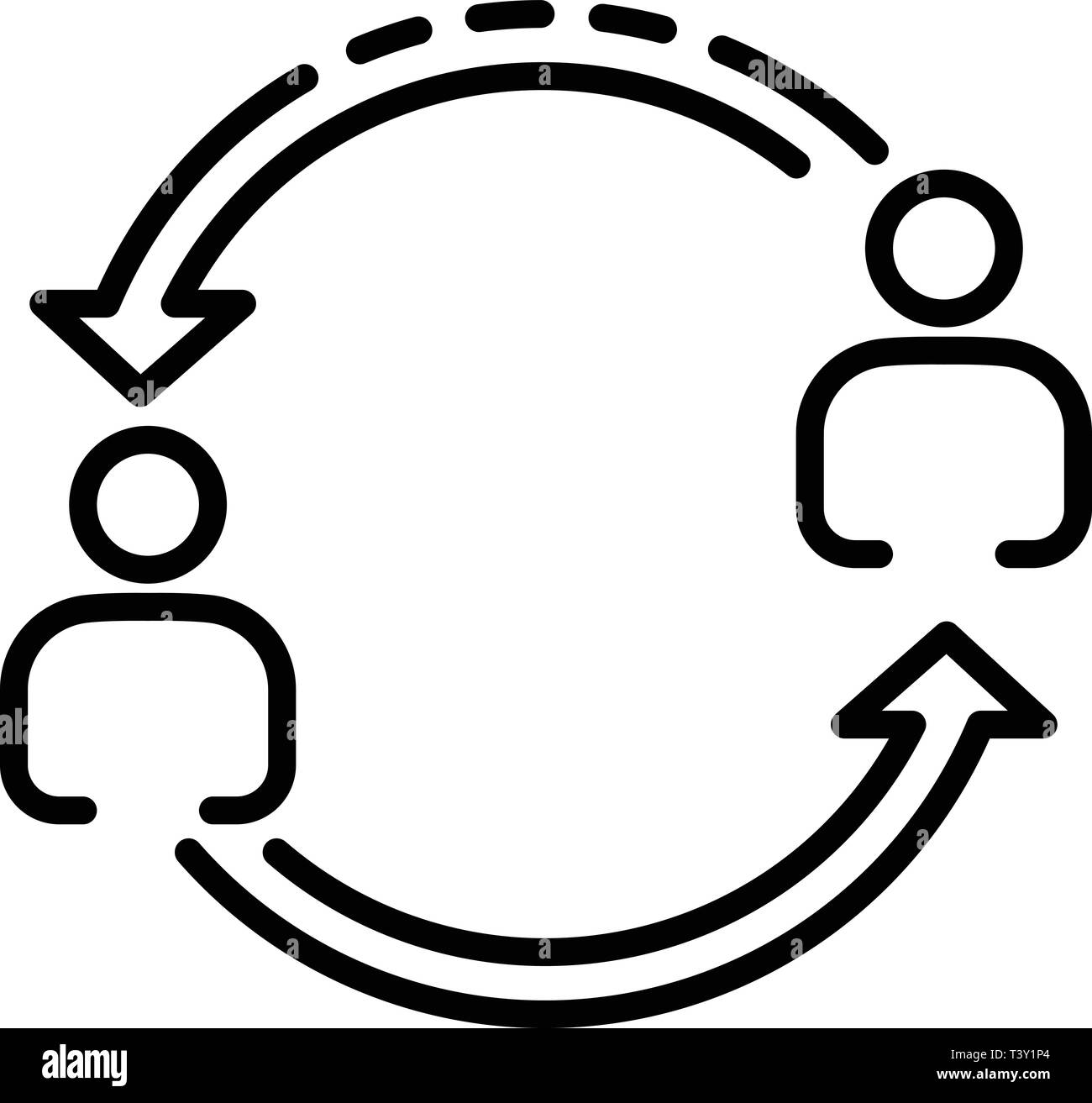 Help each other icon, outline style Stock Vector Image & Art - Alamy